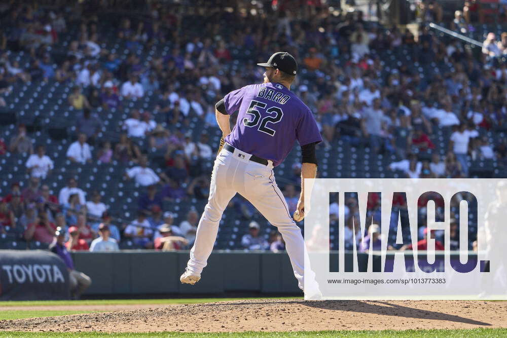 August 11 2022: Colorado pitcher Daniel Bard (52) throws a pitch during ...