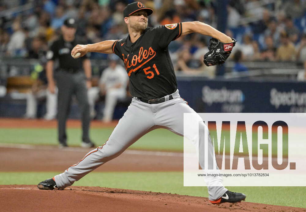 Baltimore Orioles starter Austin Voth pitches against the Tampa Bay ...