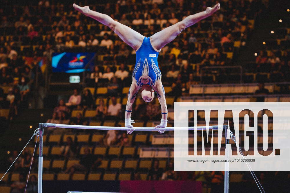 Emma Leonie Malewski competing in gymnastics at the Munich European ...