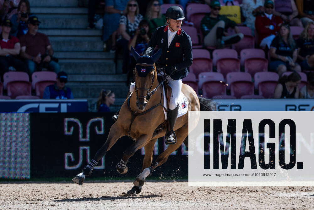 220809 Harry Charles of Great Britain with horse Romeo 88 competes ...