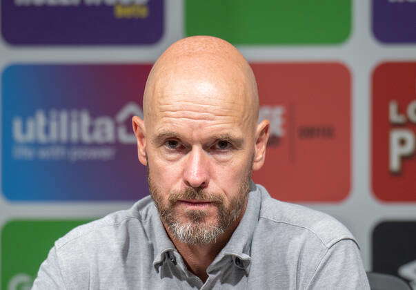 Manchester United, ManU manager Erik Ten Hag at press conference, PK ...
