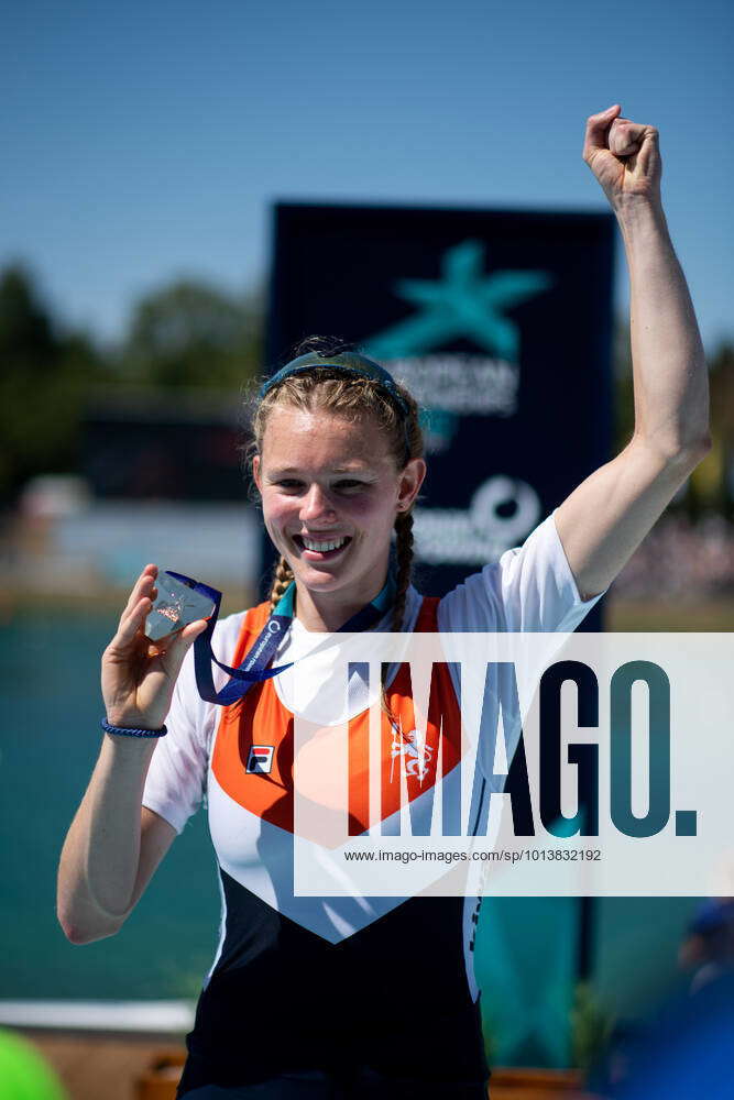 FLORIJN Karolien NED celebrating her victory, Womens Single Scull, GER ...