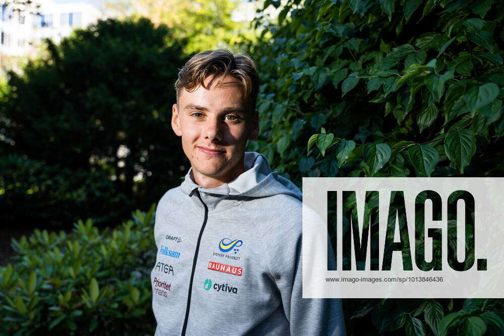 Samuel Pihlström of the Swedish athletics team poses for a portrait at ...