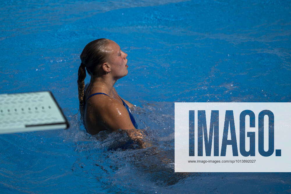 220816 Emma Gullstrand of Sweden competes in womens 1m Springboard ...