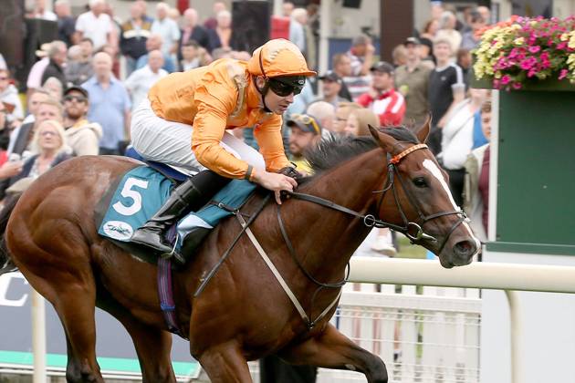 Horse Racing Ebor Festival York Races STREETS OF GOLD (5) ridden by ...