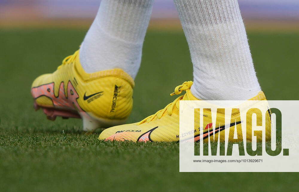 The Nike Mercurial football boots of Hakim Ziyech of Chelsea during the ...