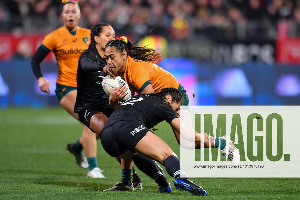 RUGBY NEW ZEALAND AUSTRALIA WOMEN, Trilleen Pomare of Australia is ...
