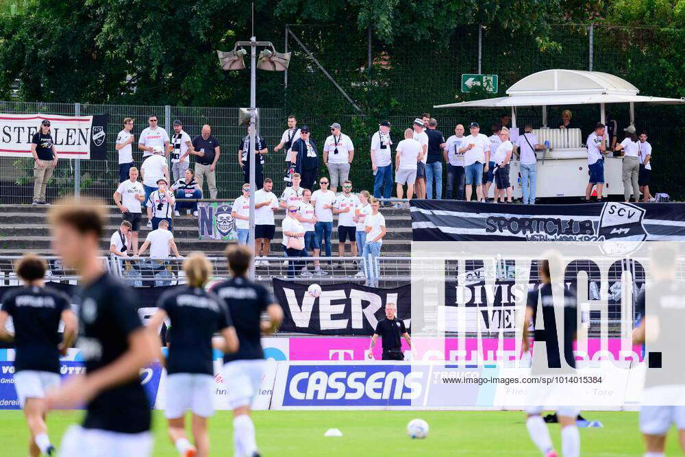 Oldenburg, Germany, 21 08 2022 SC Verl fans before the 3 Liga match ...