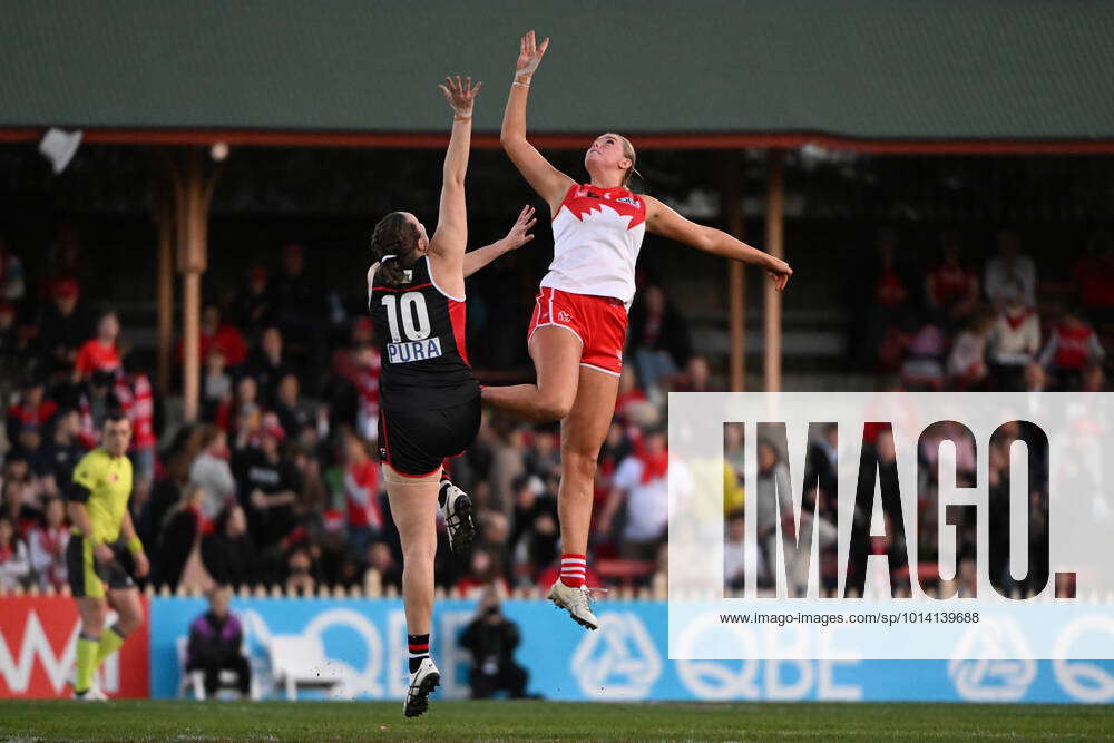 AFLW SWANS SAINTS, Ally Morphett of the Swans and Erin McKinnon of the ...
