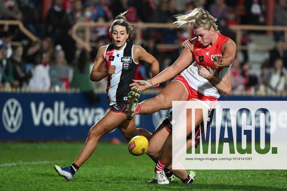 AFLW SWANS SAINTS, Ally Morphett of the Swans misses a kick during the ...