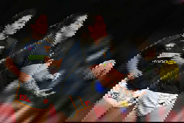 AFLW BOMBERS HAWKS, Sarah Perkins of Hawthorn during the AFLW Round 1 ...