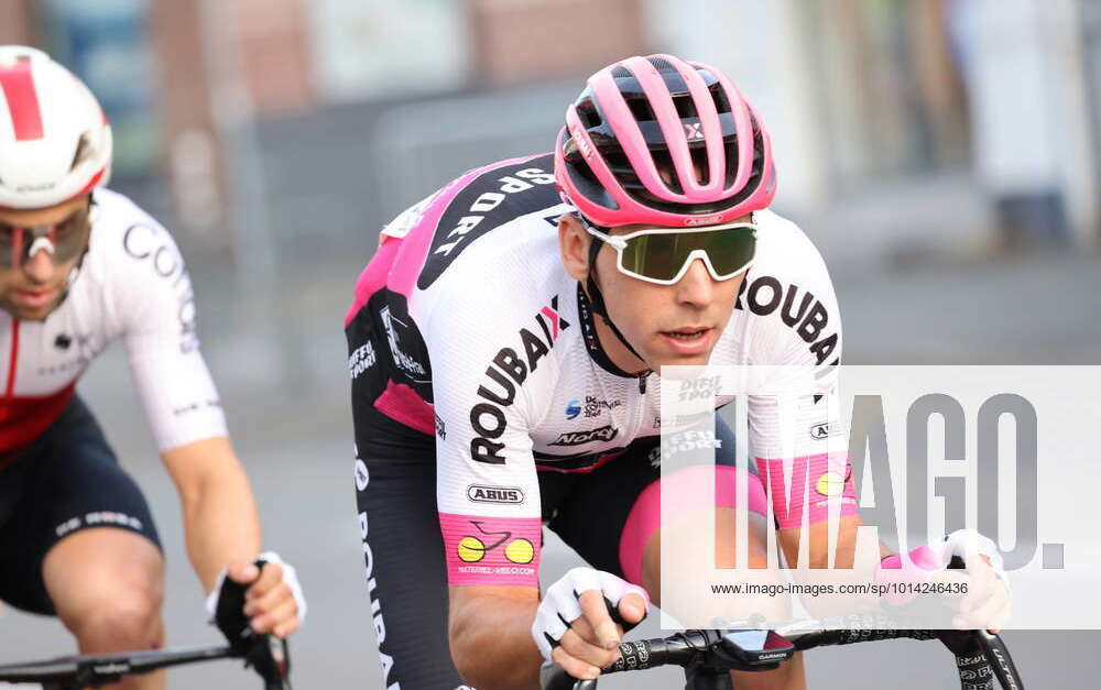 Samuel Leroux (Go Roubaix) durant le critÃ rium cycliste professionnel ...