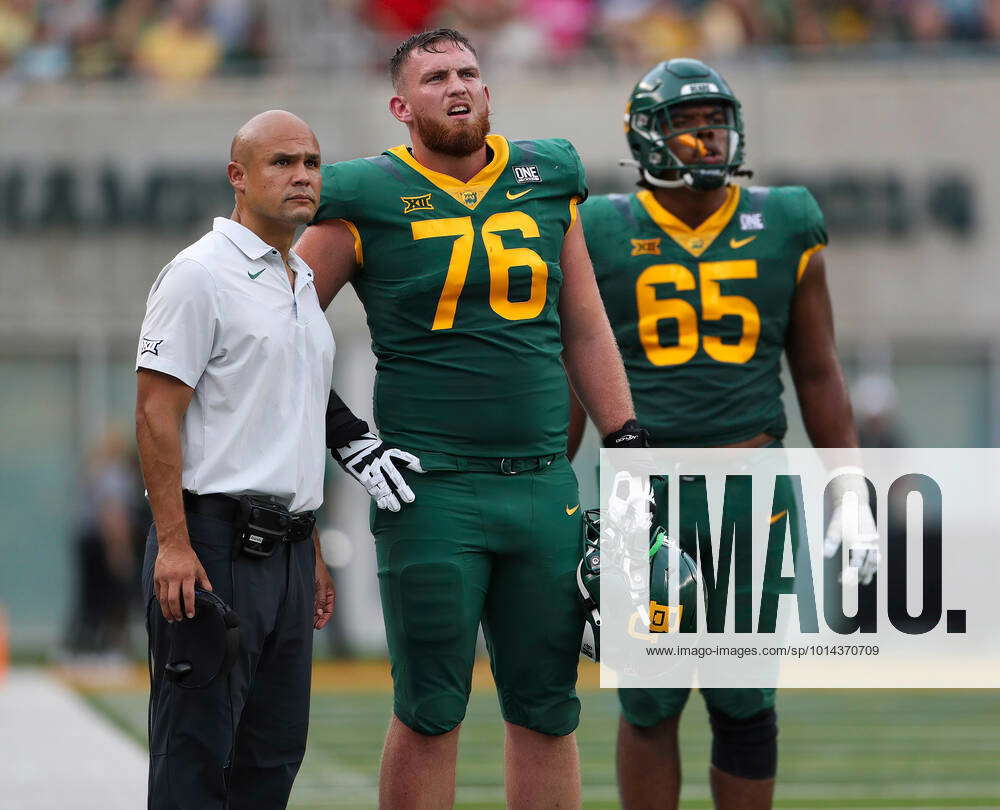 September 3, 2022: Baylor offensive lineman Connor Galvin (76) and ...