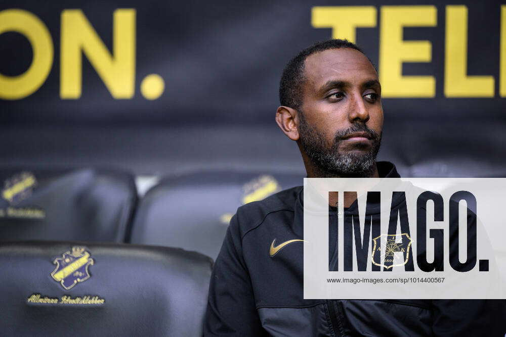 220904 AIKs coach Henok Goitom during the football match in the ...