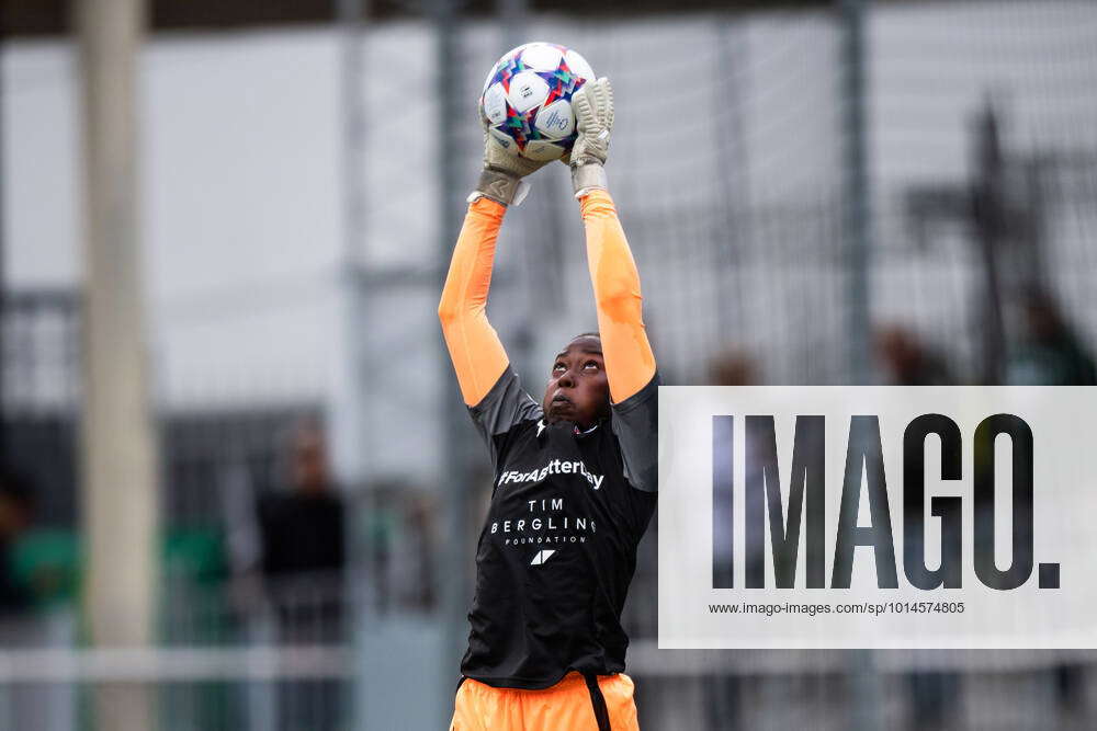220910 FC Rosengards goalkeeper Angel Mukasa before the football match ...