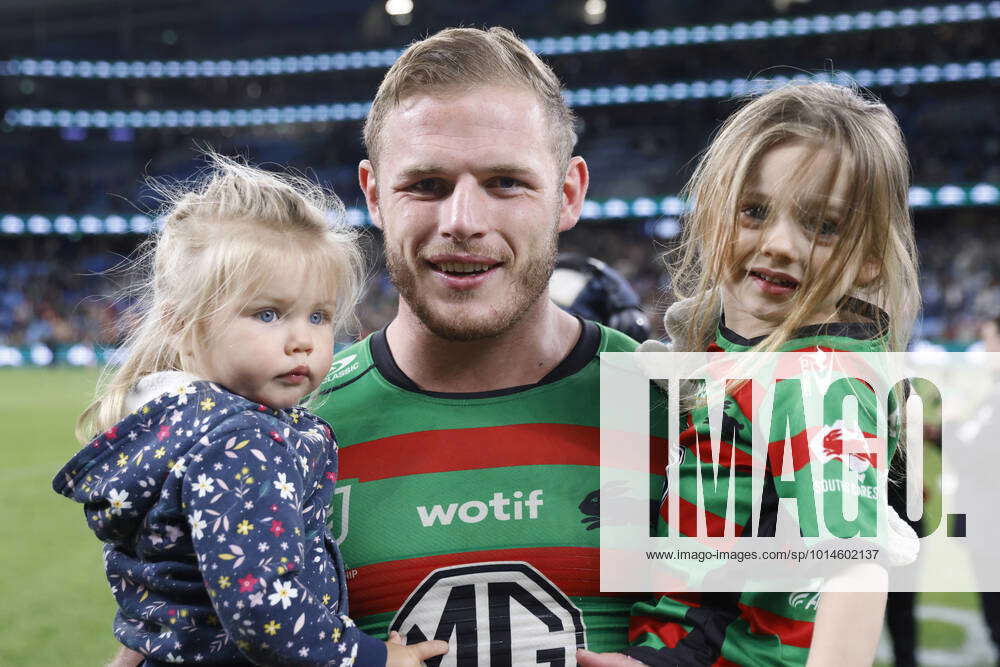 NRL ROOSTERS RABBITOHS, Tom Burgess pose with his daughters after the ...