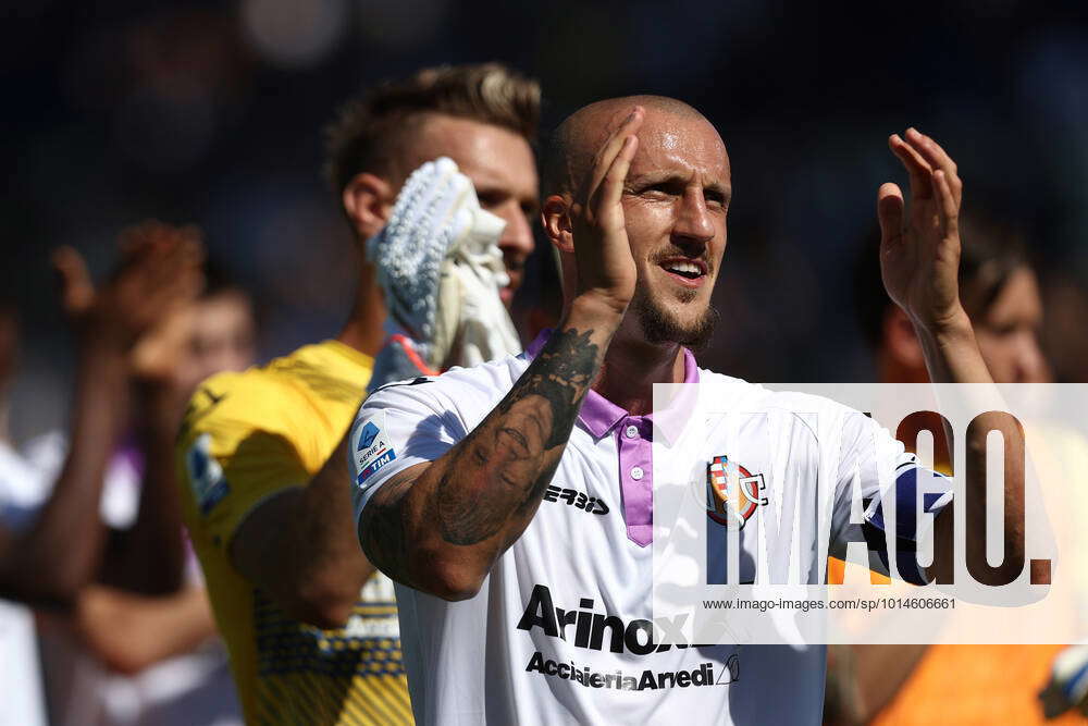 Vlad Chiriches of U.S. Cremonese celebrates after the match during ...