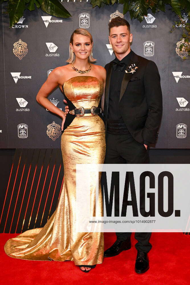 AFL BROWNLOW MEDAL, Josh Dunkley of the Western Bulldogs with partner ...