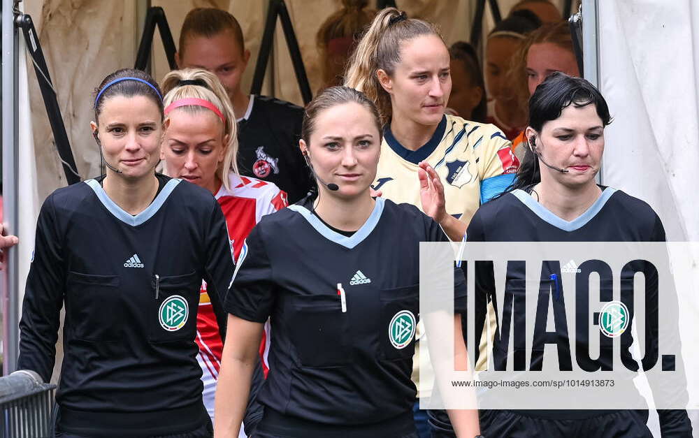 The referee team Melissa Joos, Daniela Goettlinger and Silke Fritz lead ...