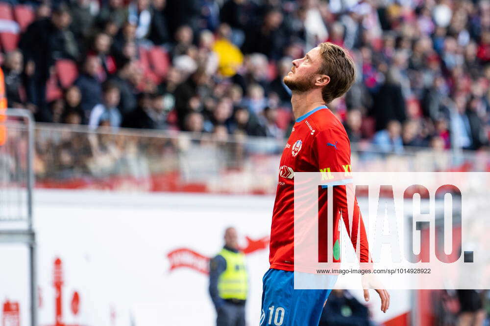 220918 Helsingborgs Rasmus Jönsson depresses during the football match ...