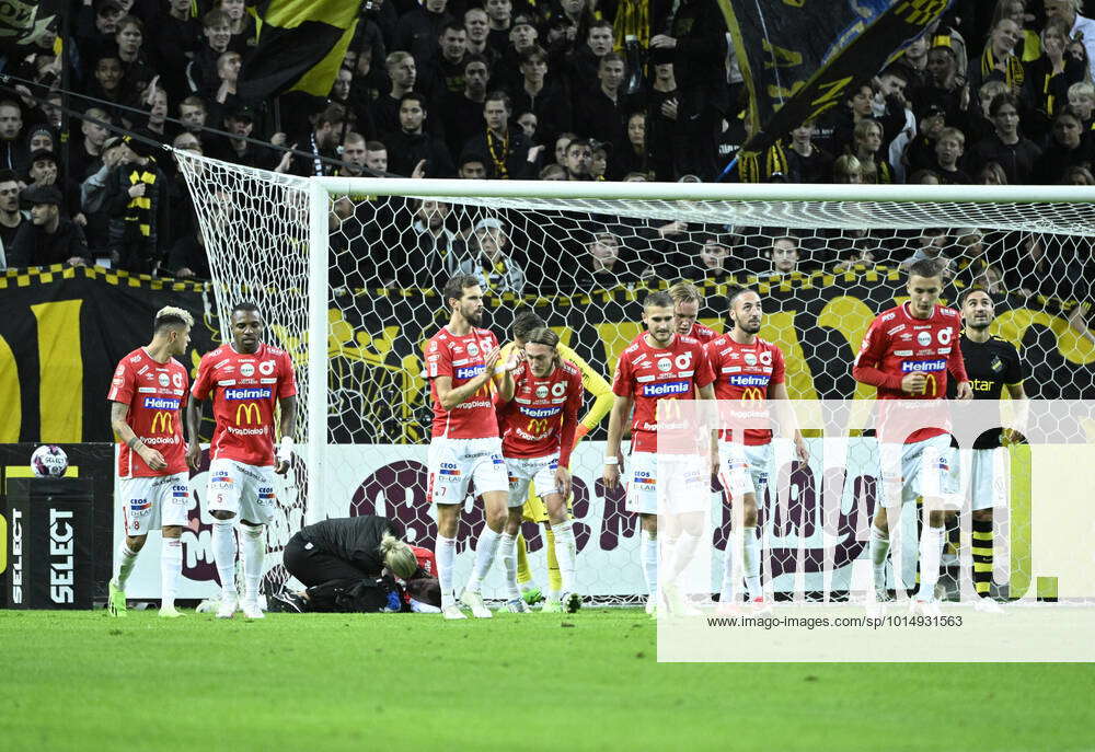 STOCKHOLM 20220918 Degerfros 16 Rasmus Örqvist equalizes to 1 1 during s match in the Allsvenskan