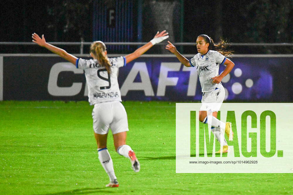 GENT VS CLUB YLA Sakina Ouzraoui Diki (11) of Brugge celebrates her ...