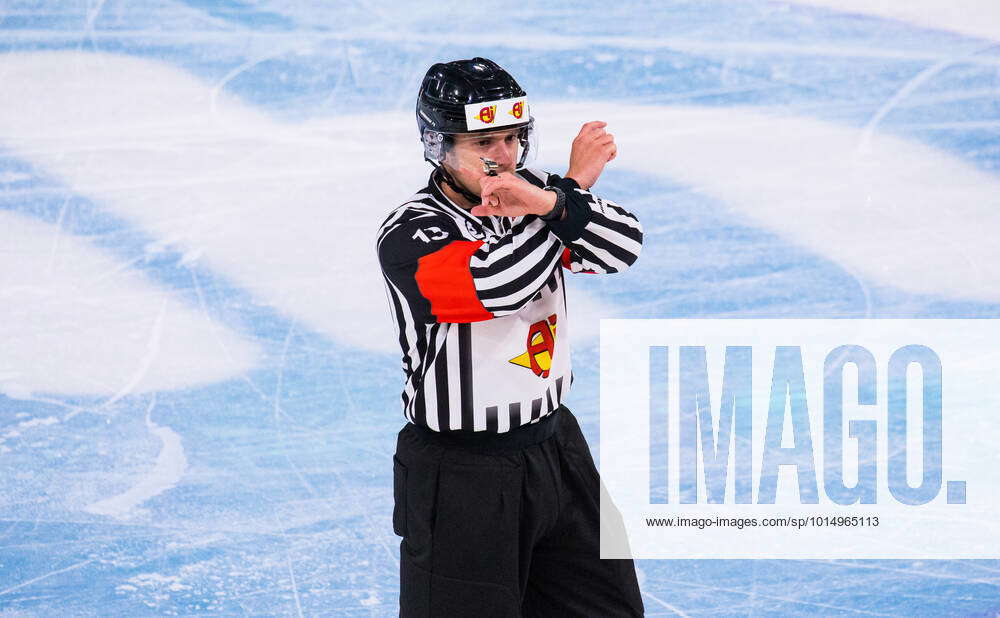 Head referee Martin Jobbagy during the Champions Hockey League match ...