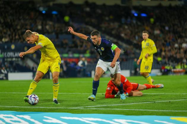 Scotland v Ukraine UEFA Nations League 21 09 2022. Valeriy Bondar ( 2 ...
