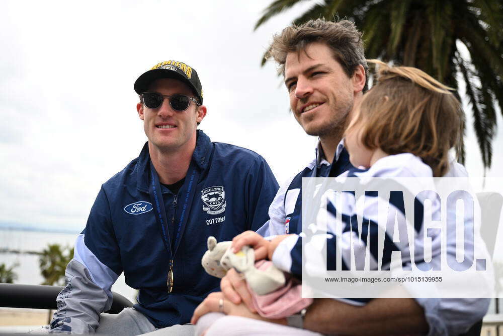 AFL GEELONG STREET PARADE, Jed Bews (left) and Isaac Smith of Geelong ...