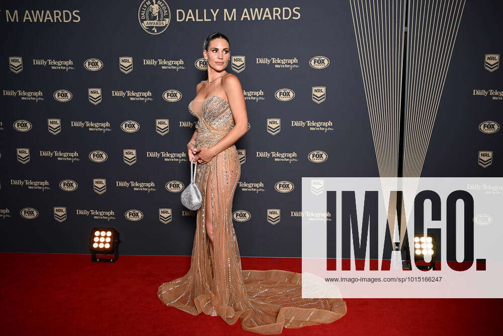 NRL DALLY M AWARDS, Bridget Hunt, the partner of Ben Hunt of the St George Dragons arrives at the