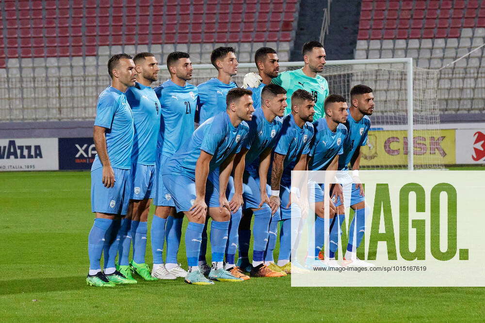 Israel national soccer team players pose for a team photo ahead of the ...