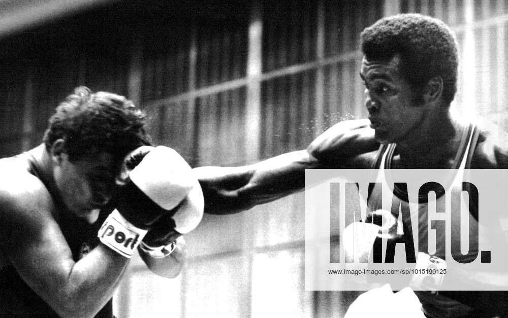 HEAVYWEIGHT BOXER TEOFILO STEVENSON , CUBA , PUSHES ISTVAN LEVAI OF ...