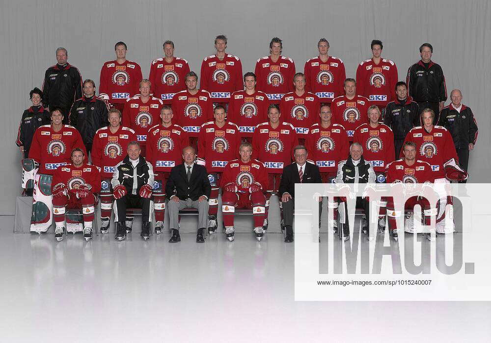 200308 Elitserien ice hockey 2003 2004, Frölunda Indians Seated row 1 ...