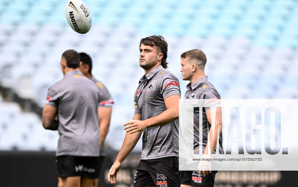 NRL PANTHERS CAPTAINS RUN, Jaemon Salmon of the Panthers during a ...