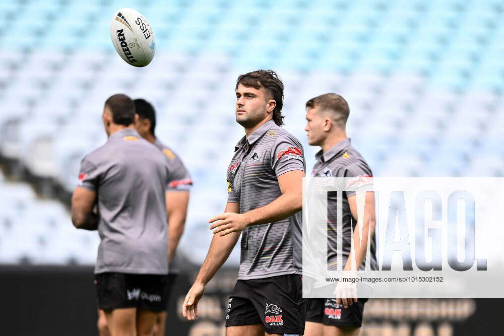 NRL PANTHERS CAPTAINS RUN, Jaemon Salmon of the Panthers during a ...
