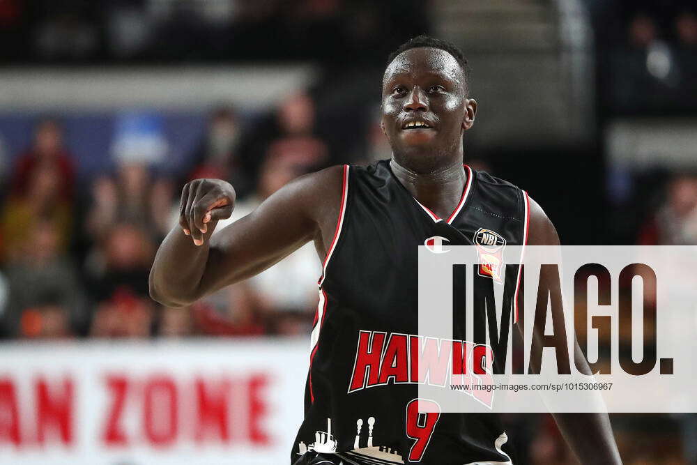 NBL HAWKS KINGS, Wani Swaka Lo Buluk of the Hawks reacts during the NBL ...