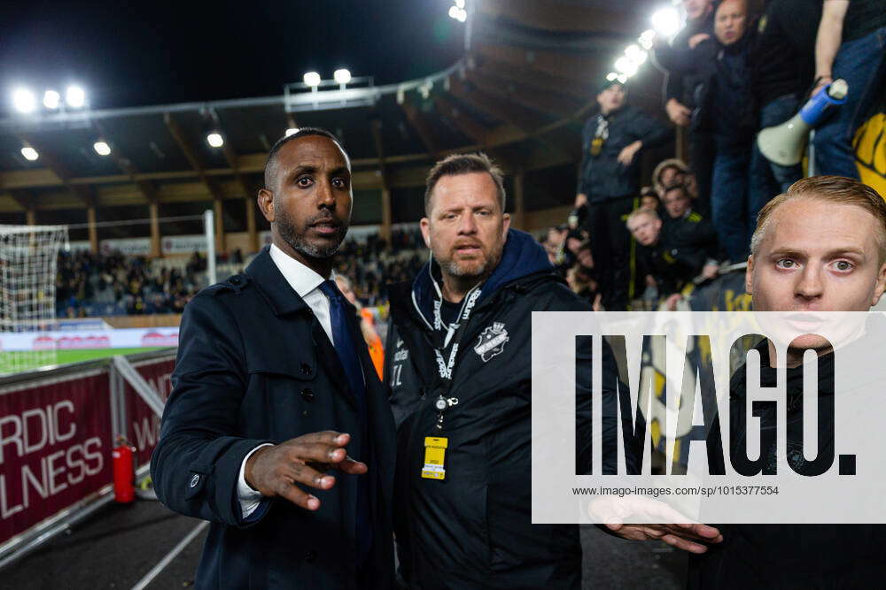 221002 AIKs coach Henok Goitom after the football match in the ...