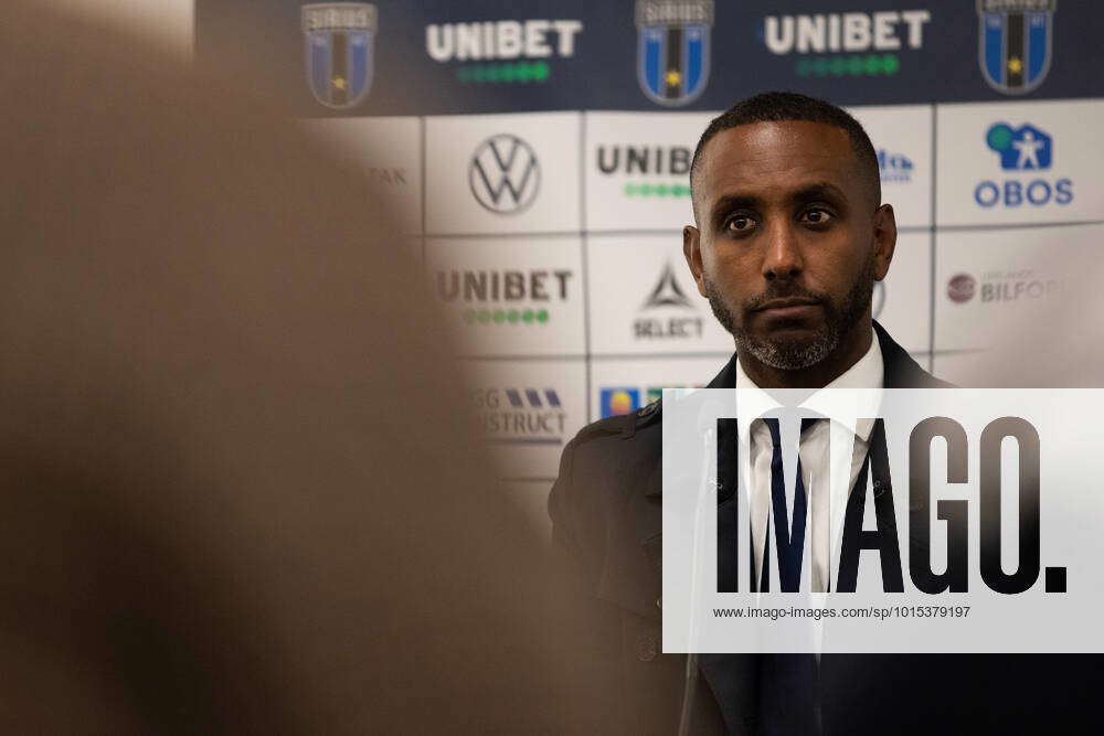 221002 AIKs coach Henok Goitom after the football match in the ...