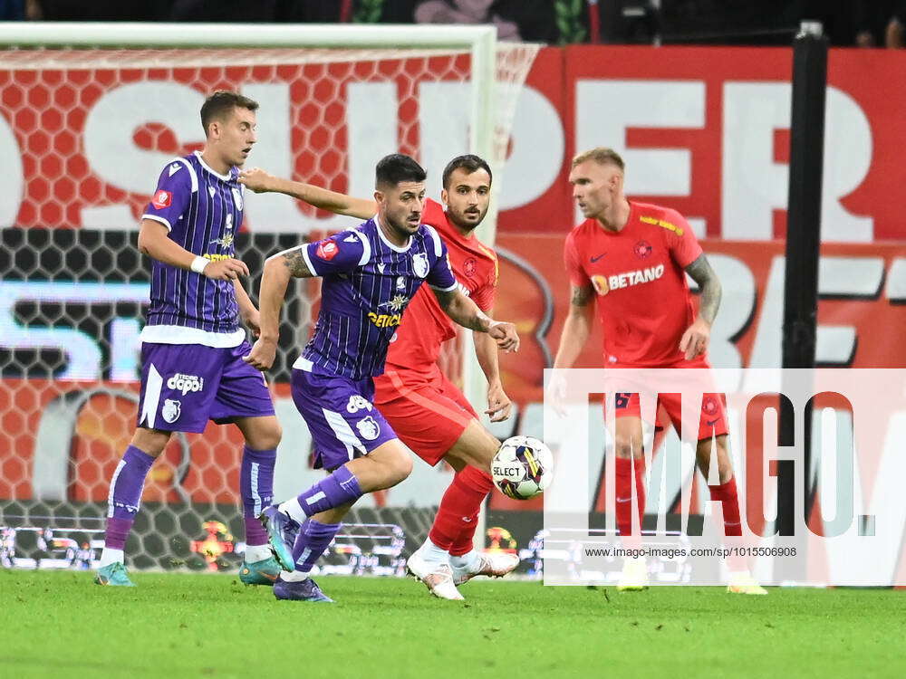 Ionut Adrian Serban and Boban Nikolov in the football match between ...