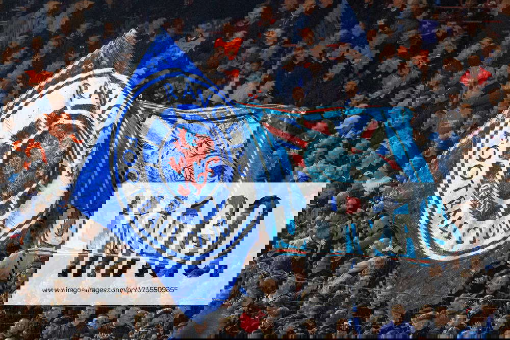 Liverpool v Rangers Champions League 04 10 2022. Rangers fans ...