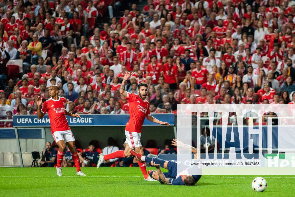 October 5, 2022, Lisbon, Portugal: Rafa Silva (L2) of Benfica in action ...