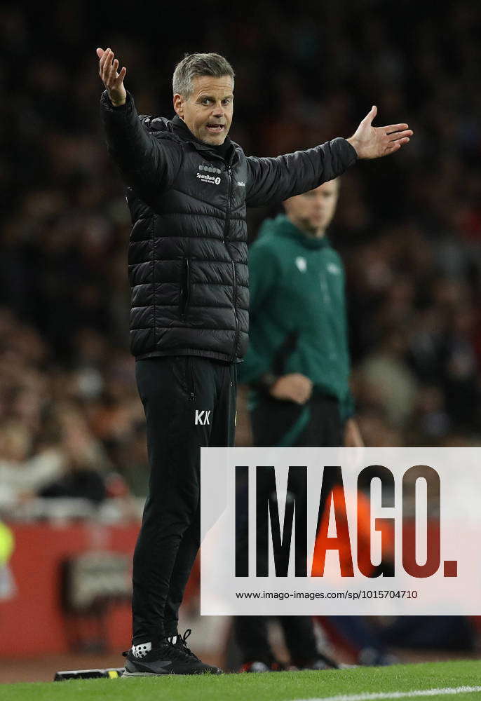 London, England, 6th October 2022. Kjetil Knutsen manager of Bodo Glimt ...