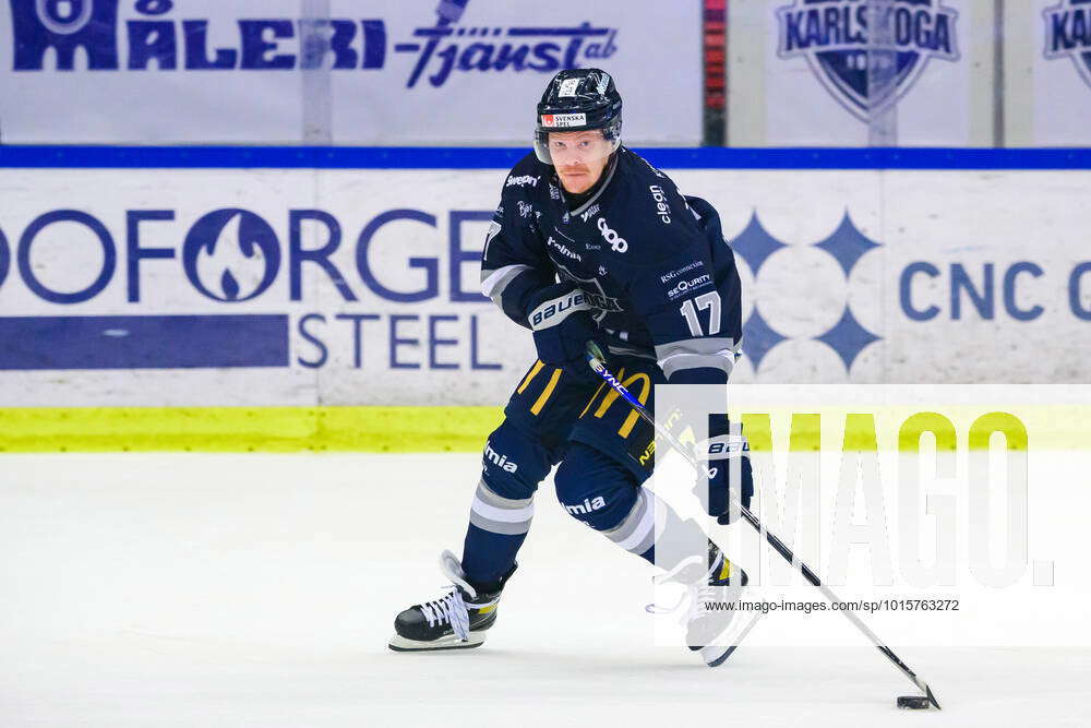 Karlskogas David Lindquist during the ice hockey match in the ...