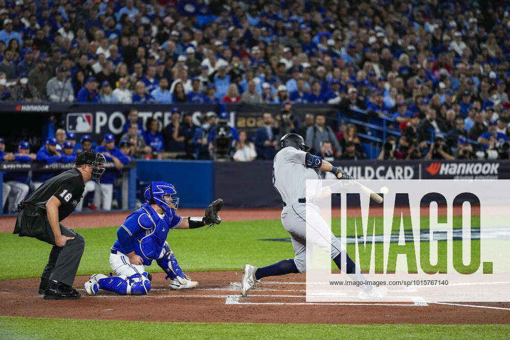 Seattle Mariners catcher Cal Raleigh hits a home run in the first ...
