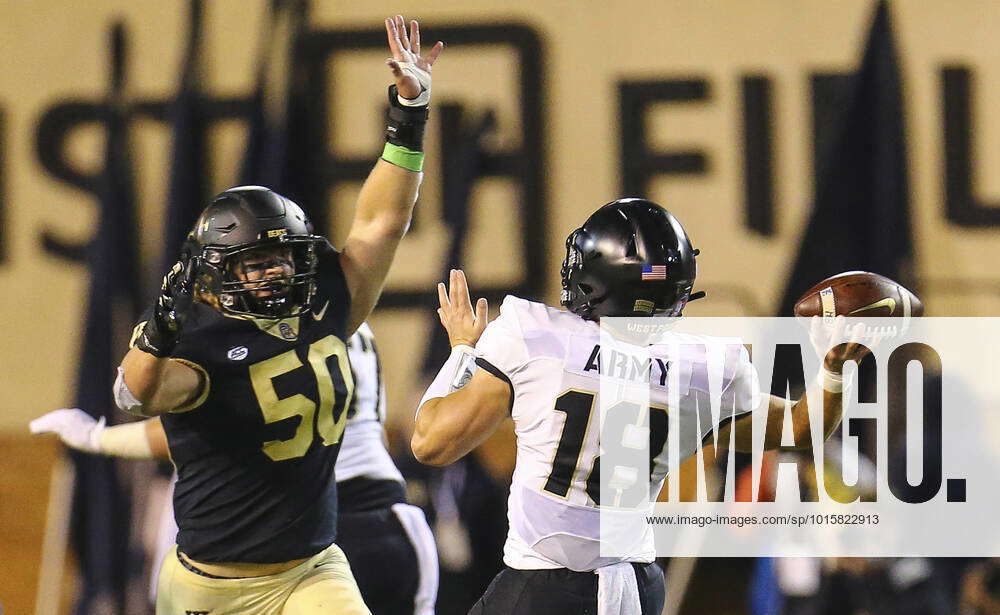 October 8, 2022: Wake Forest freshman Dylan Hazen (50) pressures ...