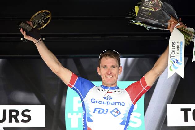 TOURS, FRANCE - OCTOBER 09 : Demare Arnaud (FRA) of Groupama - FDJ and ...