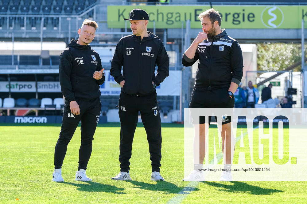 Daniel Widmer Co Trainer Magdeburg , Silvio Bankert Co Trainer Magdeburg and Kevin Waliczek Co