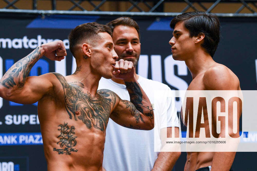 BOXING BROCK JARVIS WEIGH IN, Liam Paro and Brock Jarvis pose during ...