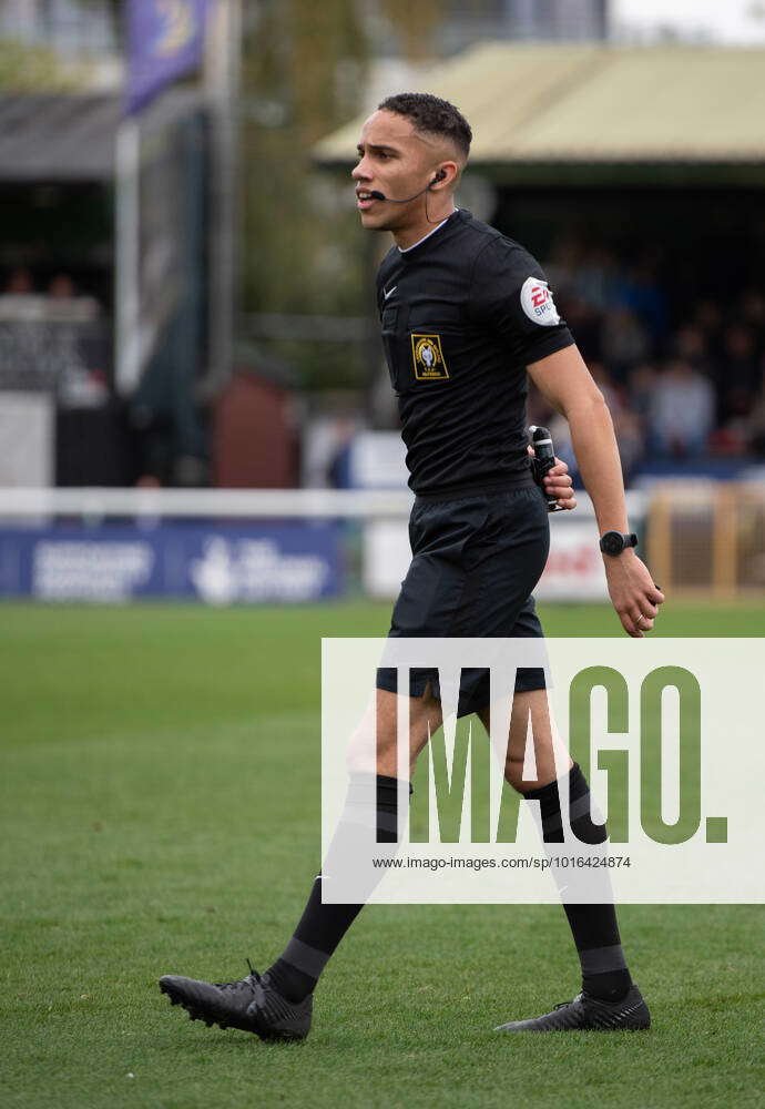 Woking FC v Southend United FA Cup Referee Ruebyn Ricardo during the FA ...