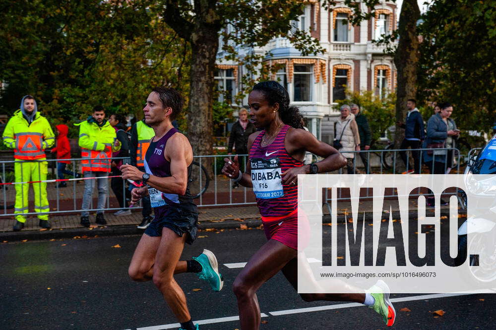 Amsterdam, Netherlands: Ethiopian athlete Genzebe Dibaba seen running. More than 18, 000 fanatics